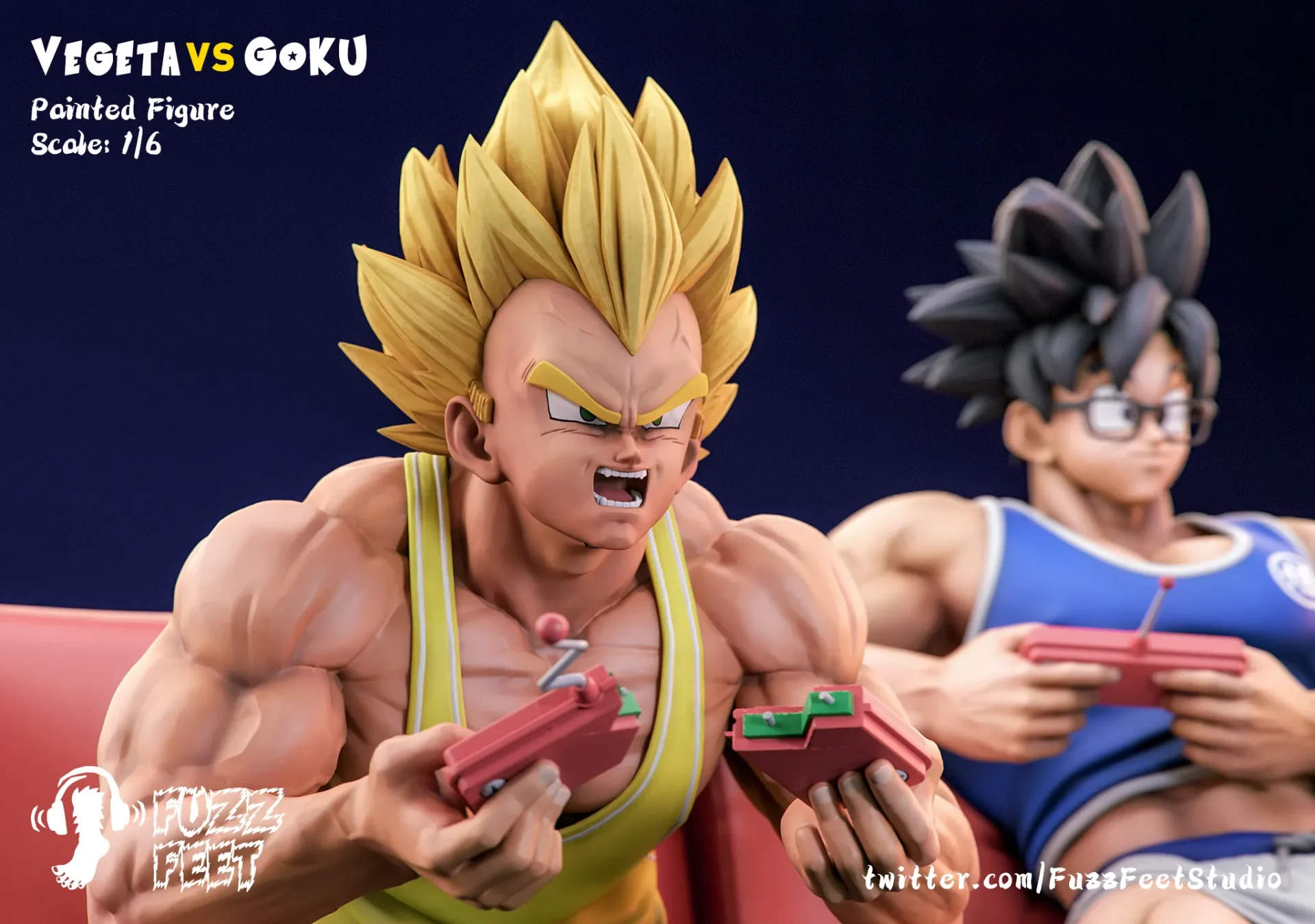 Goku and Vegeta Playing Video Games - Dragon Ball - GKLOOP